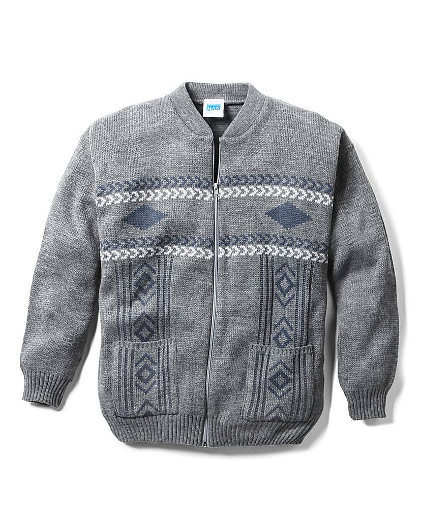 Premier Man Jacquard Zipper Cardigan – Voodel