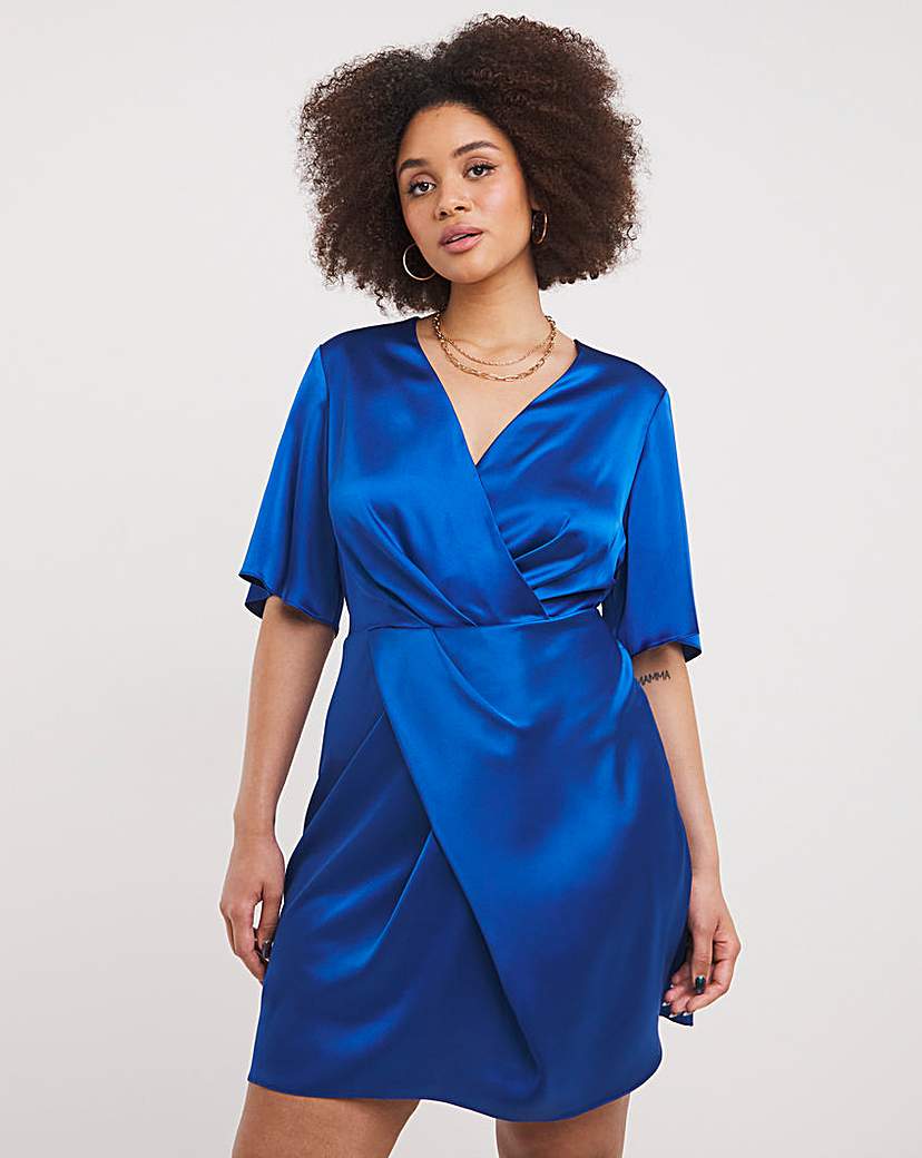 Satin Wrap Dress | Simply Be