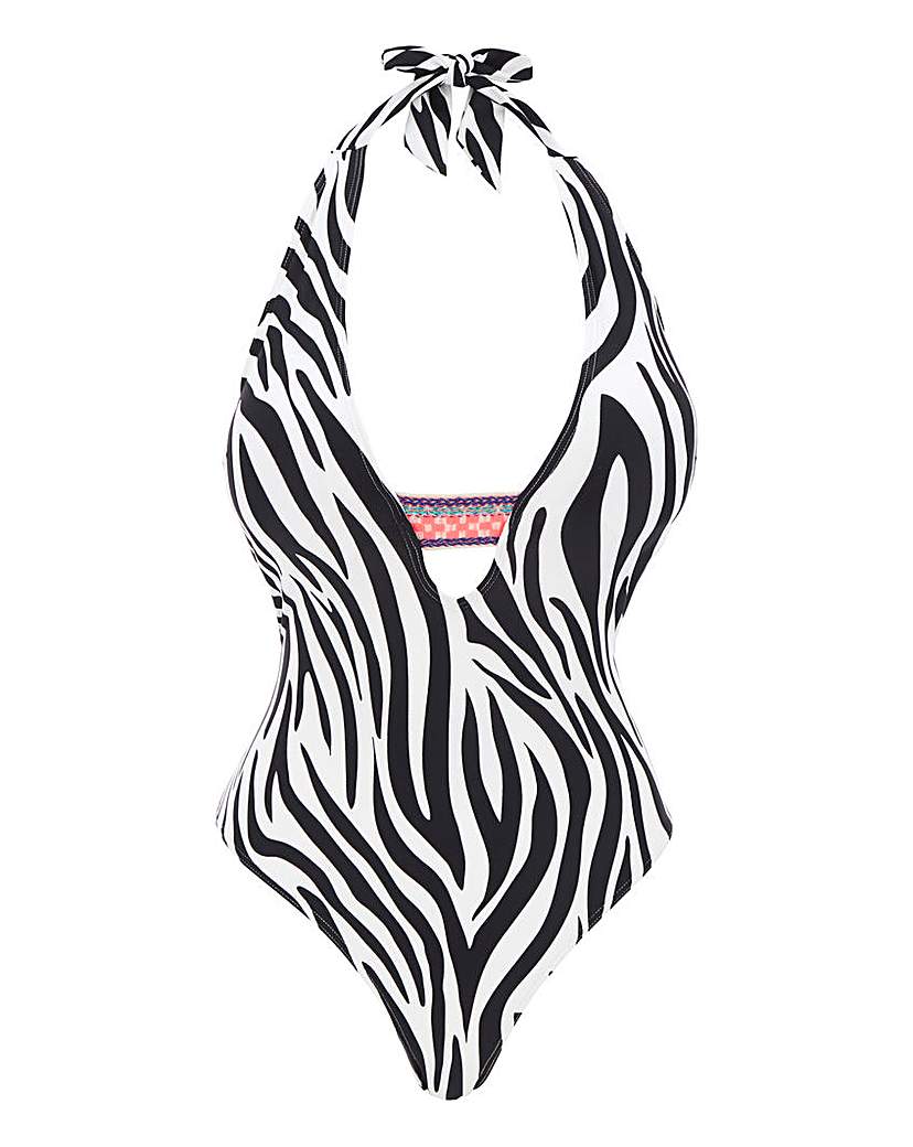 Curve Plunge One-Piece Swimsuit | Simply Be