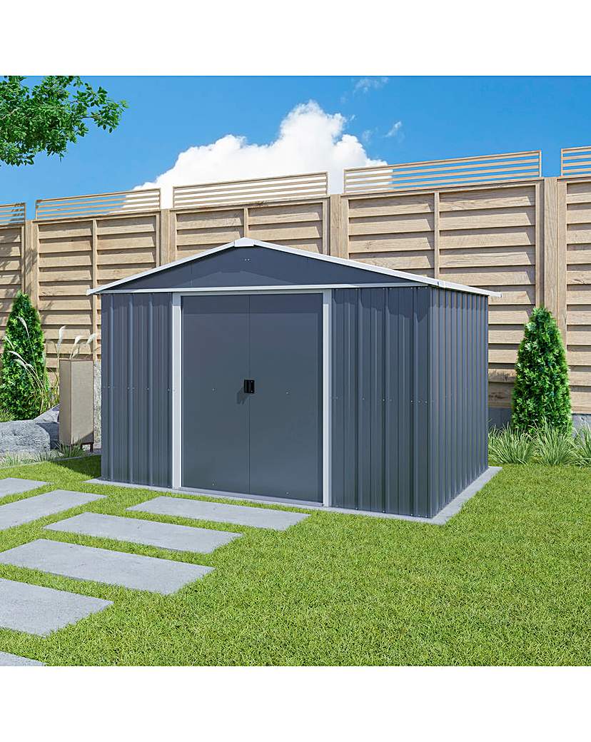 Yardmaster 10 X 8 Apex Metal Shed Dark Grey - Yardmaster from Yardmaster :: Buy from JD Williams ...