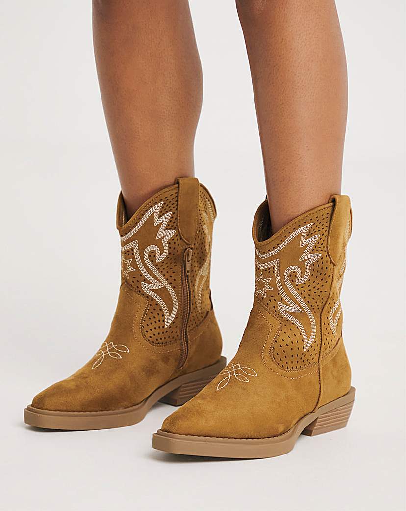 Cowboy Boots With Ankle Support | Simply Be