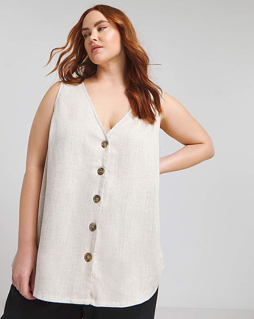 Button-Front Vest For Curvy Women | Simply Be